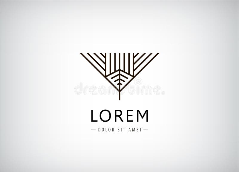 Vector Abstract Linear Logo. Stock Vector - Illustration of flower ...