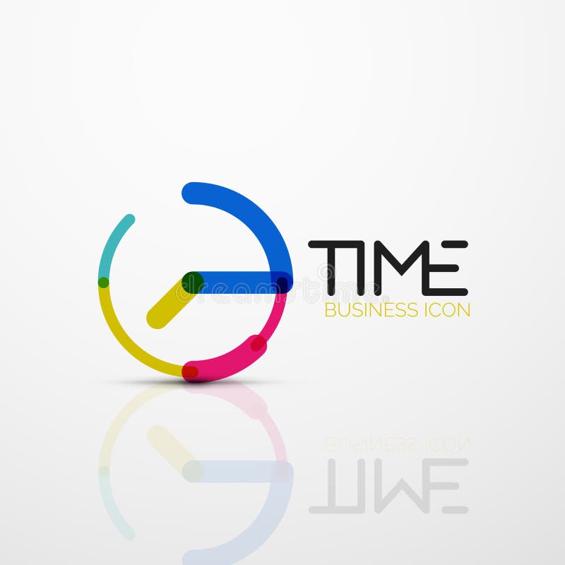Vector Abstract Logo Idea, Time Concept or Clock Business Icon Stock ...