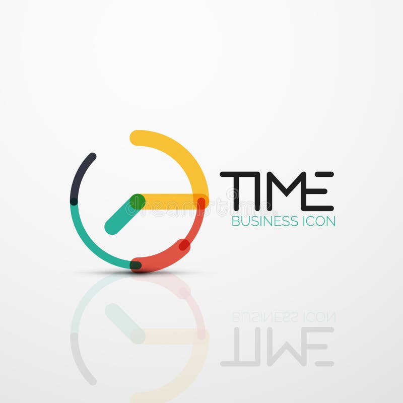 Vector Abstract Logo Idea, Time Concept or Clock Business Icon Stock ...