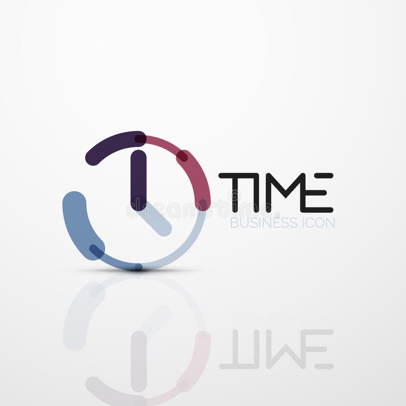 Vector Abstract Logo Idea, Time Concept or Clock Business Icon Stock ...