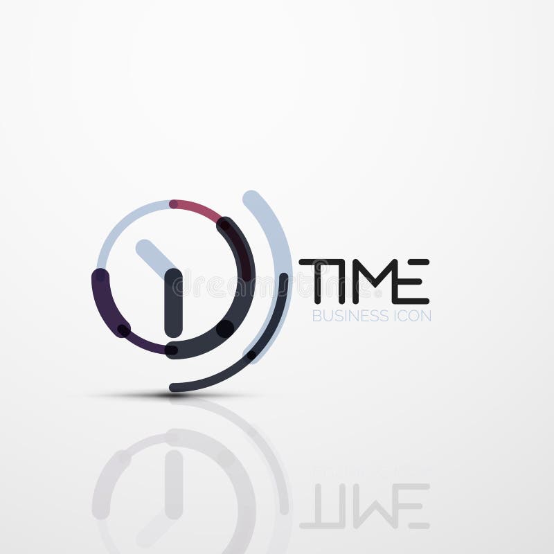 Vector Abstract Logo Idea, Time Concept or Clock Business Icon Stock ...