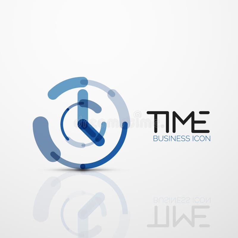 Vector Abstract Logo Idea, Time Concept or Clock Business Icon Stock ...