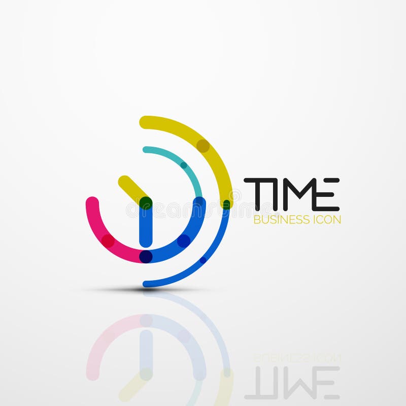 Vector Abstract Logo Idea, Time Concept or Clock Business Icon Stock ...