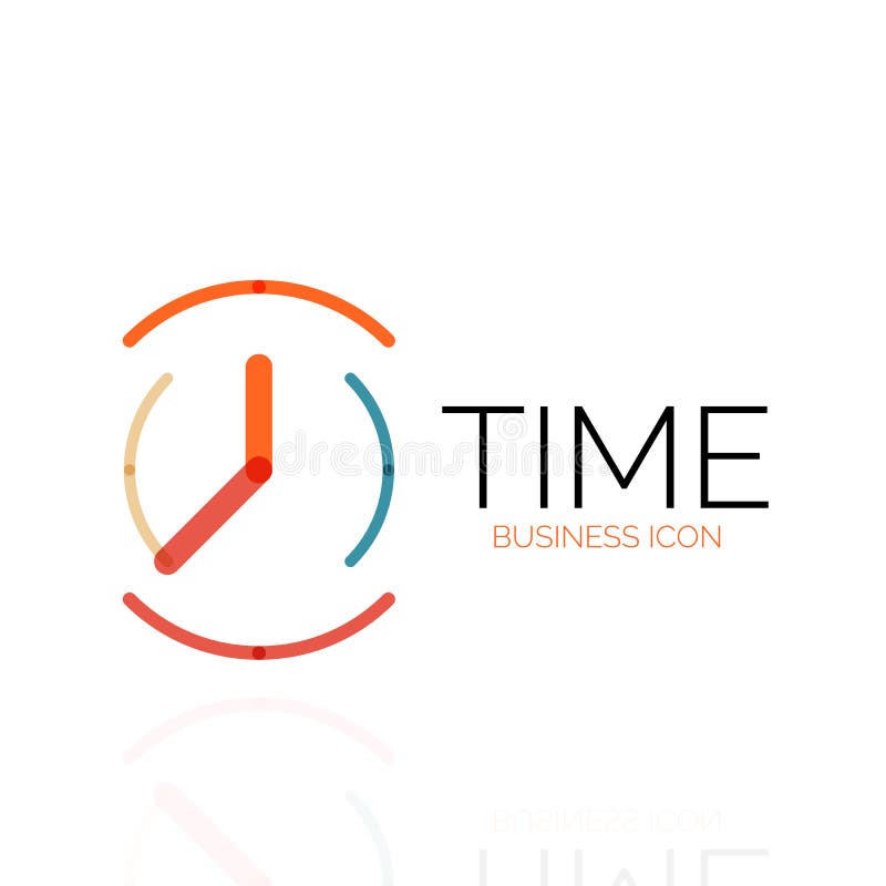 Vector Abstract Logo Idea, Time Concept or Clock Business Icon ...