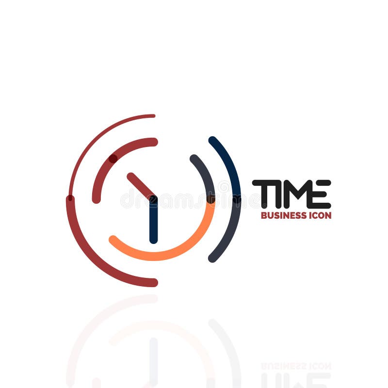 Vector Abstract Logo Idea, Time Concept or Clock Business Icon ...