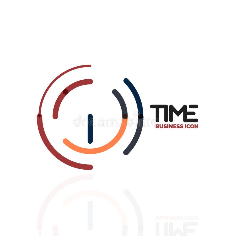 Vector Abstract Logo Idea, Time Concept or Clock Business Icon ...