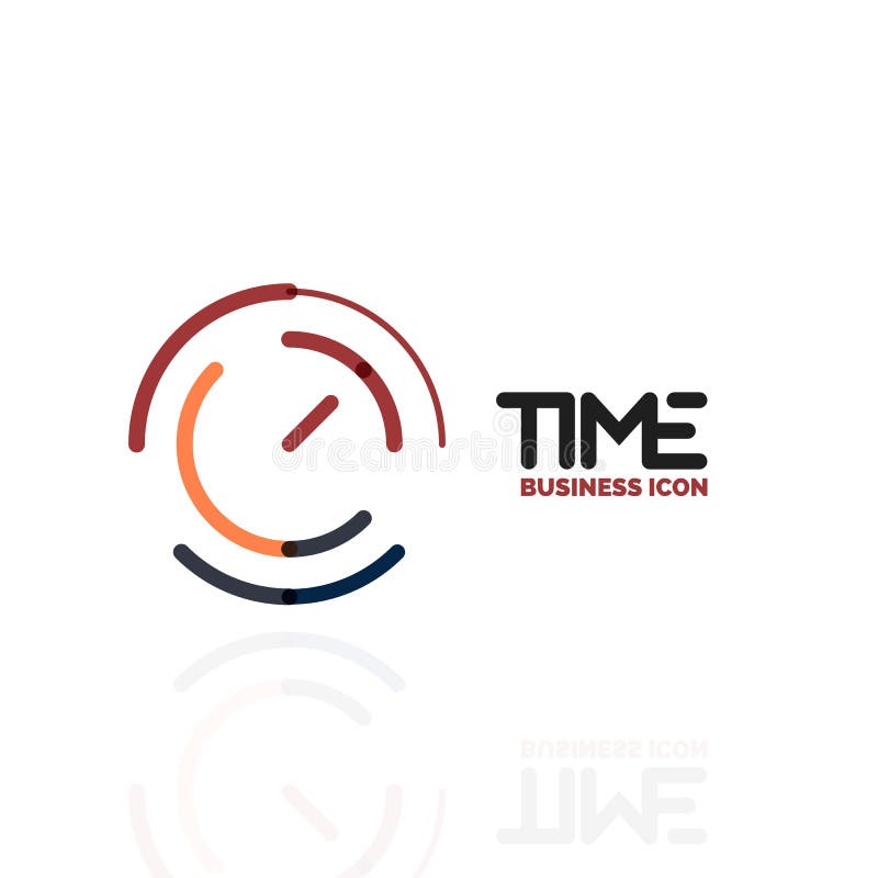 Vector Abstract Logo Idea, Time Concept or Clock Business Icon ...