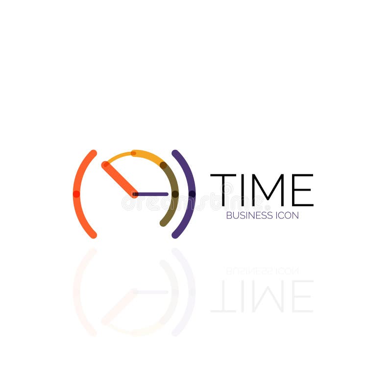 Vector Abstract Logo Idea, Time Concept or Clock Business Icon ...