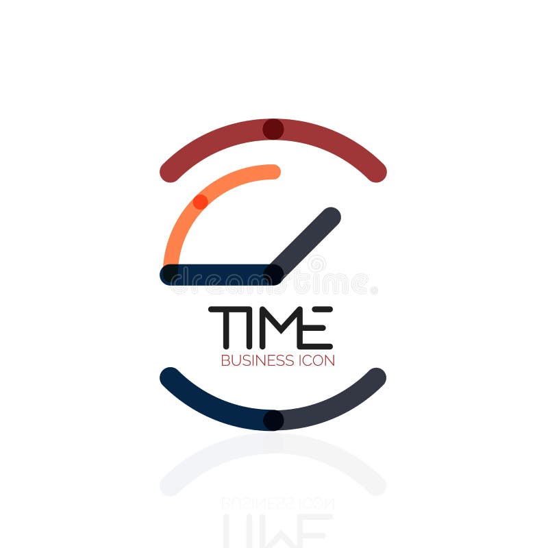 Vector Abstract Logo Idea, Time Concept or Clock Business Icon ...
