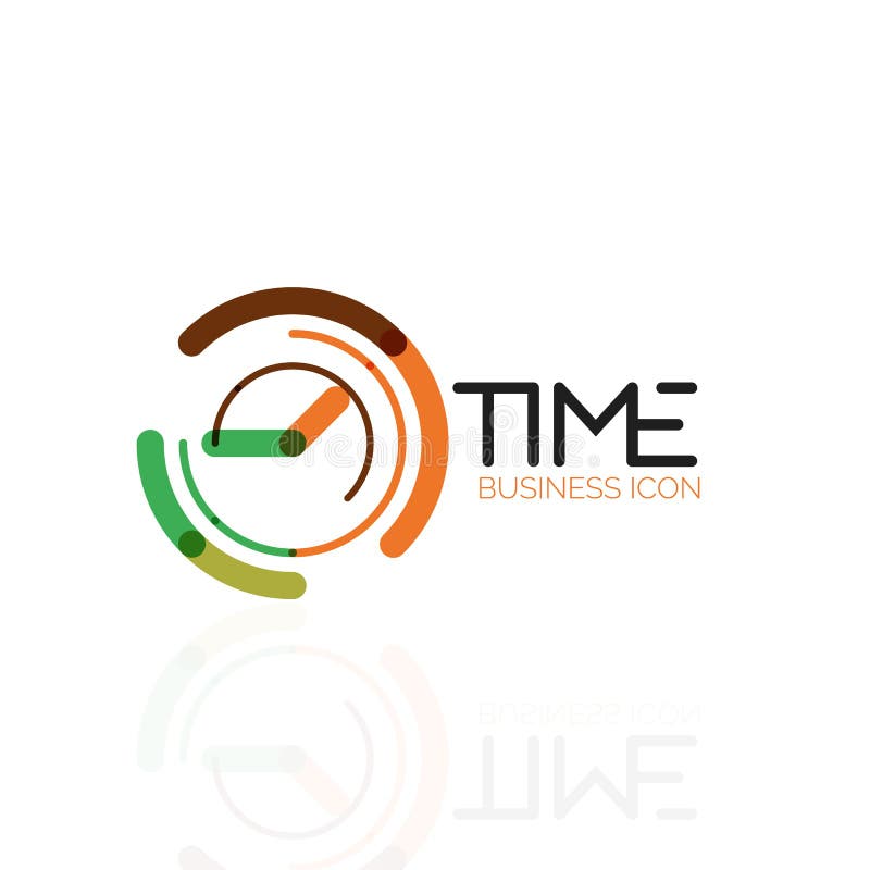 Vector Abstract Logo Idea, Time Concept or Clock Business Icon ...