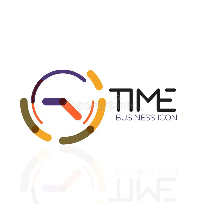 Vector Abstract Logo Idea, Time Concept or Clock Business Icon ...
