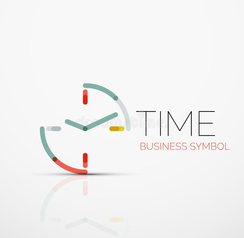 Vector Abstract Logo Idea, Time Concept or Clock Business Icon ...