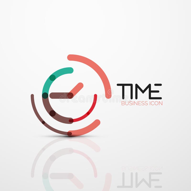 Vector Abstract Logo Idea, Time Concept or Clock Business Icon Stock ...