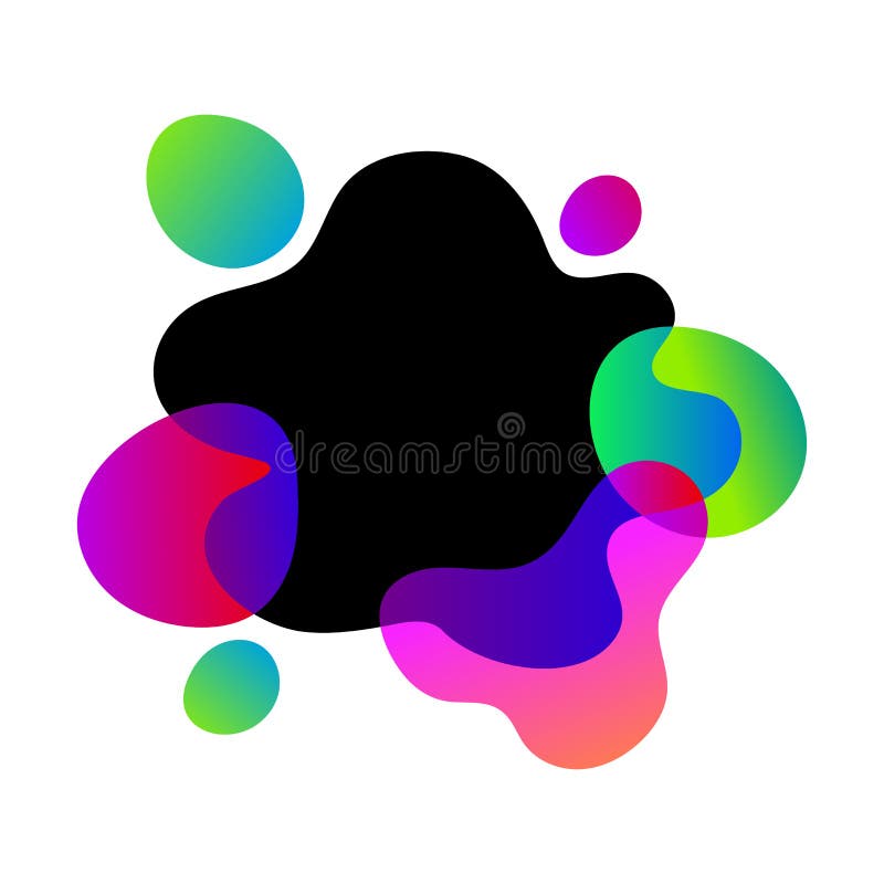 Vector Abstract Modern Graphic Element. Dynamical Gradient Colored ...