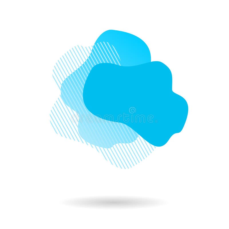 Vector Abstract Modern Graphic Elements of Blue Color Form and Line ...