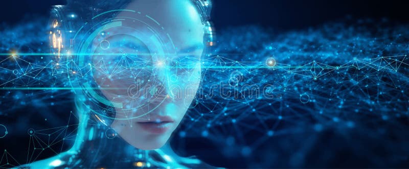 Vector Abstract Modern Technology Futuristic, AI Bot, Artificial ...