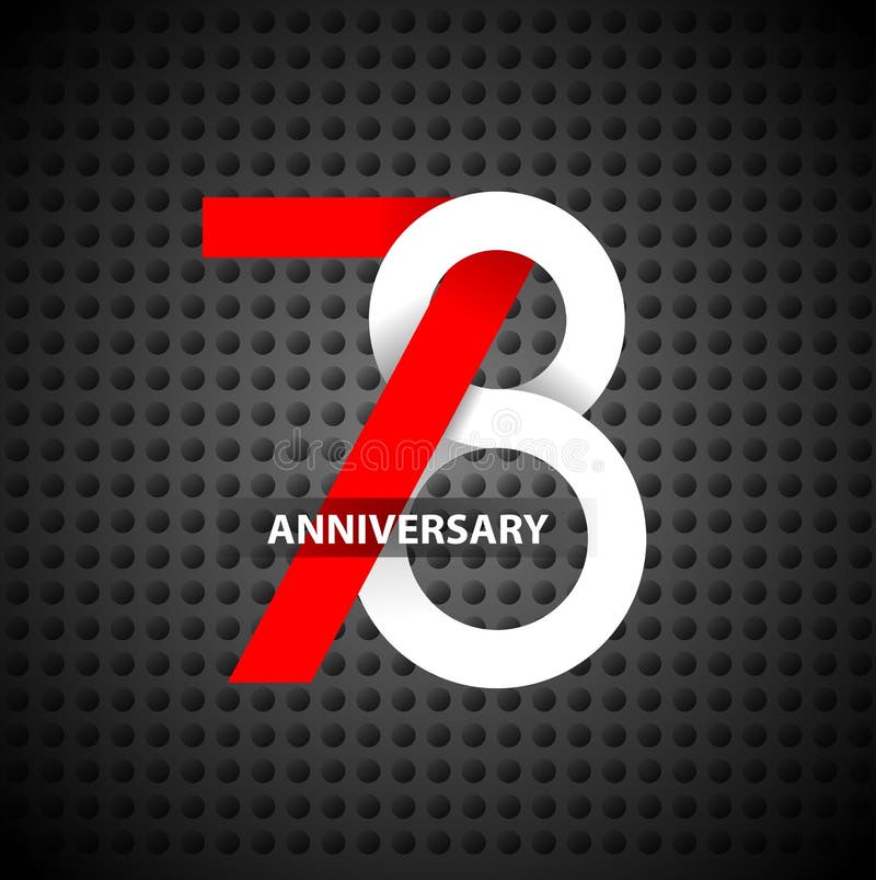 78 anniversary symbol stock vector. Illustration of greeting - 250428928