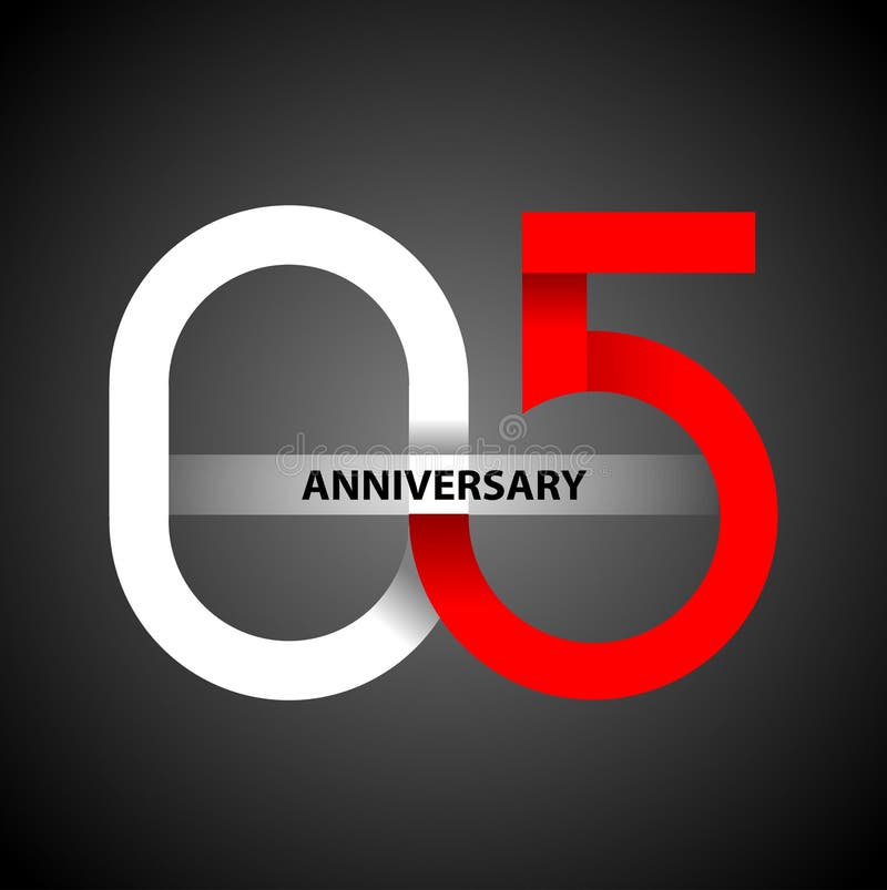05 Happy anniversary stock vector. Illustration of icon - 249263261
