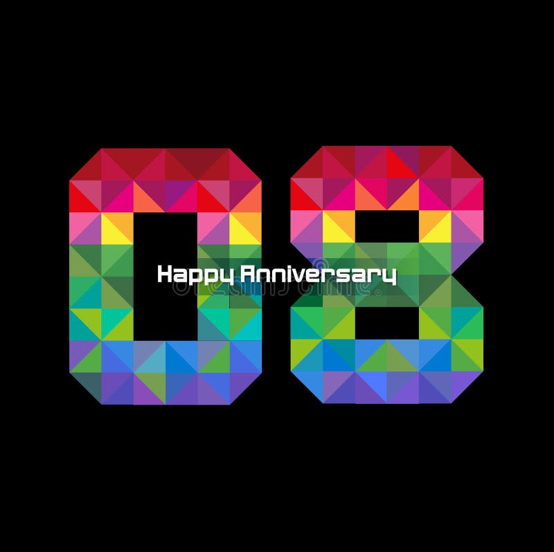 Eighth birthday symbol. stock vector. Illustration of anniversary ...