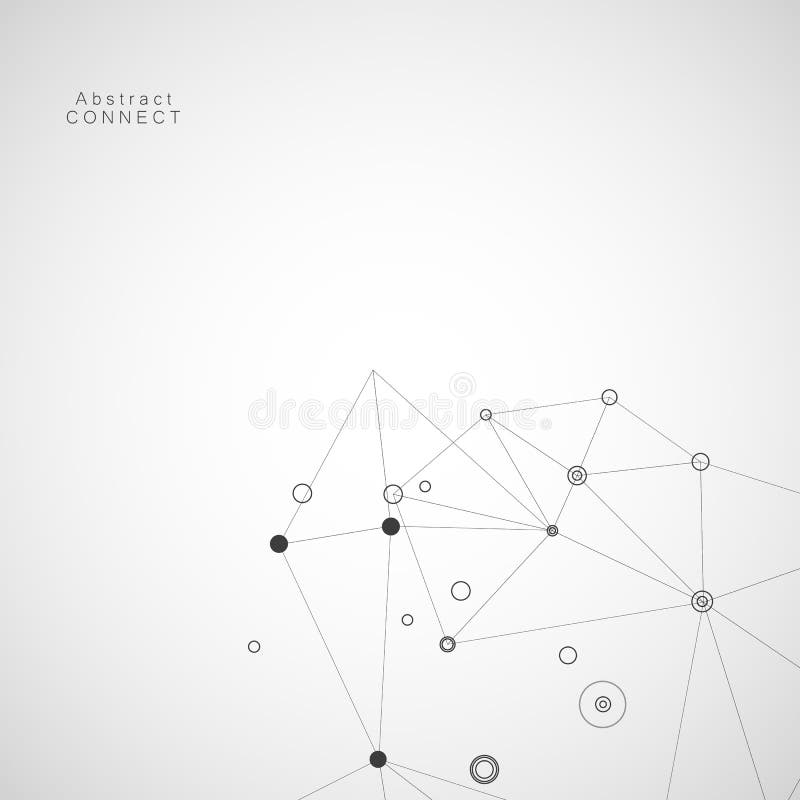 Vector Abstract Molecular Connection. Technology Design for Medicine ...