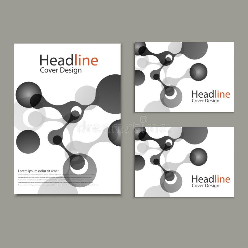 Vector Abstract Molecular Structure. Cover Template Design Stock Vector ...