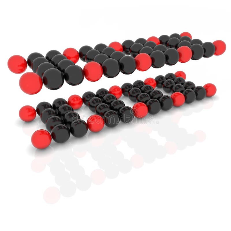 Red Molecules Isolated on White Stock Vector - Illustration of ...