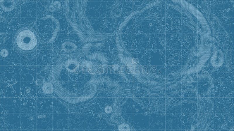 Vector Abstract Moon Relief Map. Generated Conceptual Lunar Elevation ...