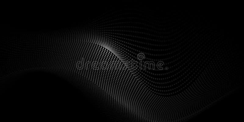 Vector Abstract Motion, Smooth, Soft Wave Line Pattern and Dot Particle. Curve and Fluid Shape ...
