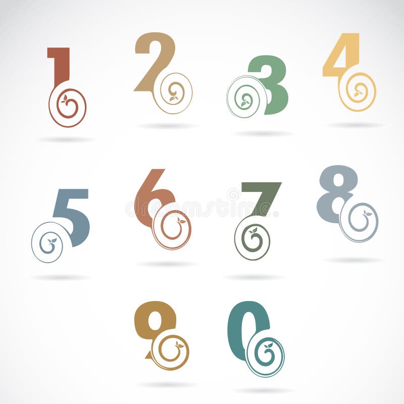 Vector abstract number set stock vector. Illustration of five - 36512205