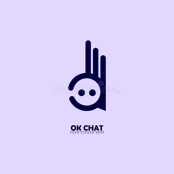Vector Abstract Okay Chat Logo Icon Stock Illustration - Illustration ...