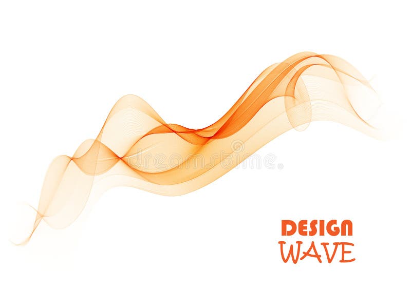 Vector Abstract Orange Curved Lines Background. Template Brochure ...
