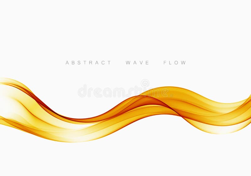 Vector Abstract Orange Transparent Wave Background. Template Brochure ...