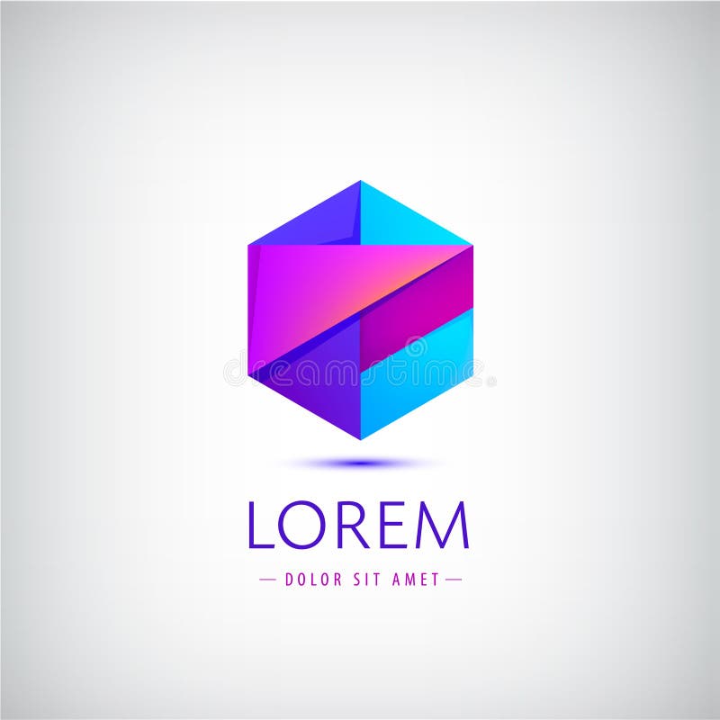 Vector Abstract Origami, Geometric Modern Logo. Stock Vector ...