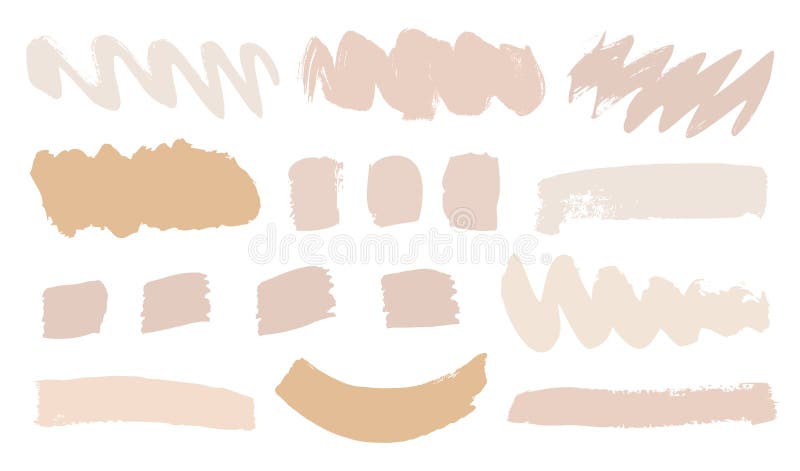 Vector Paint Brush Splash Set Grunge Stroke Stock Vector - Illustration ...