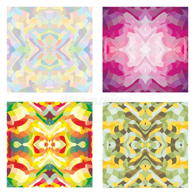 Vector Abstract Patch Patterns Set. Stock Vector - Illustration of ...