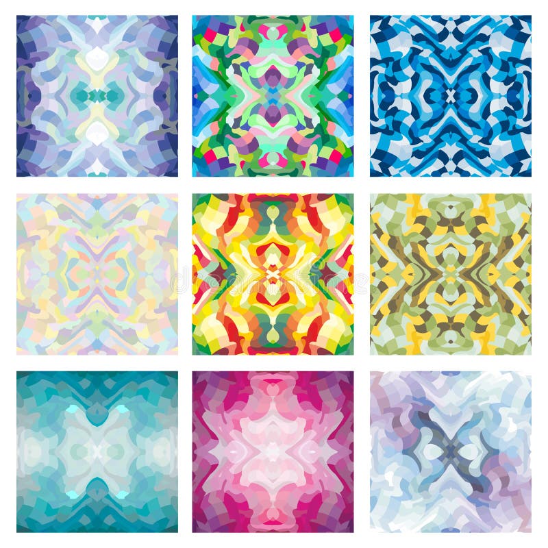 Vector Abstract Patch Patterns Set. Stock Vector - Illustration of ...