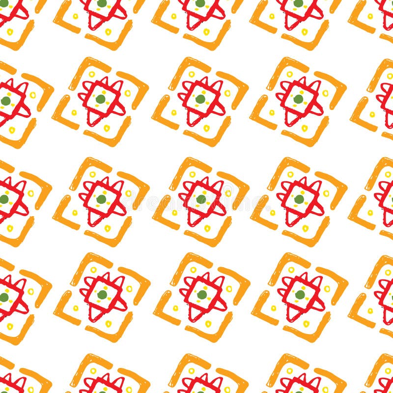 Vector Abstract Pattern for Design, Orange Squares Stock Illustration ...