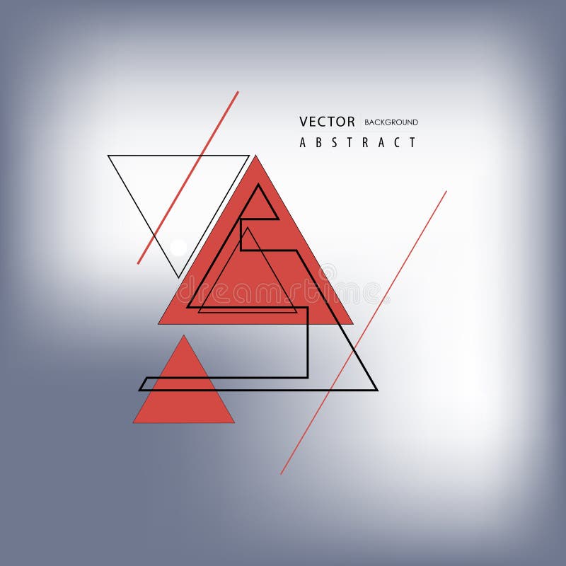 Vector Abstract Pattern with Triangle. Connect Lines and Dots on ...