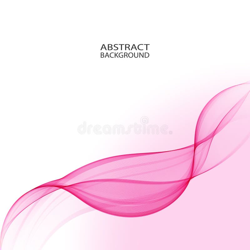 Vector Abstract Pink Curved Lines Background. Template Brochure Design ...