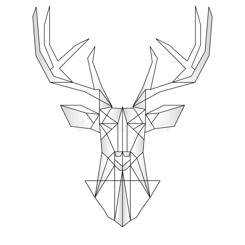 Vector. Abstract Geometric Cat`s Head. Linear Polygon Animal of the ...