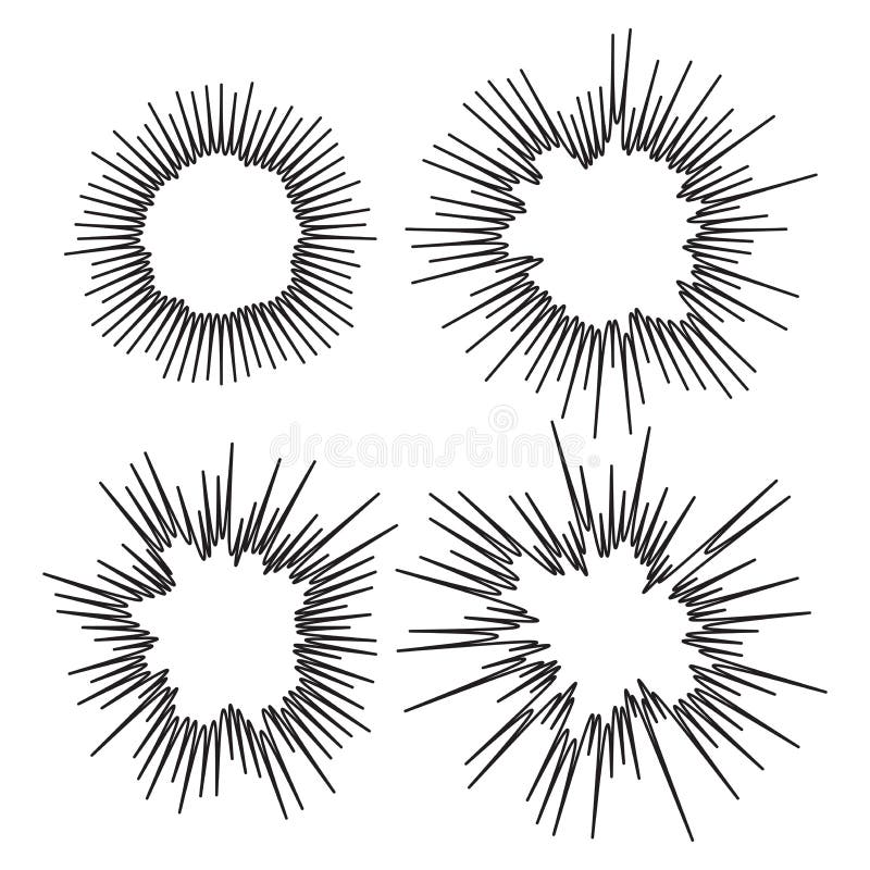Vector Abstract Radial Line Burst. Black Explosion Stock Vector ...