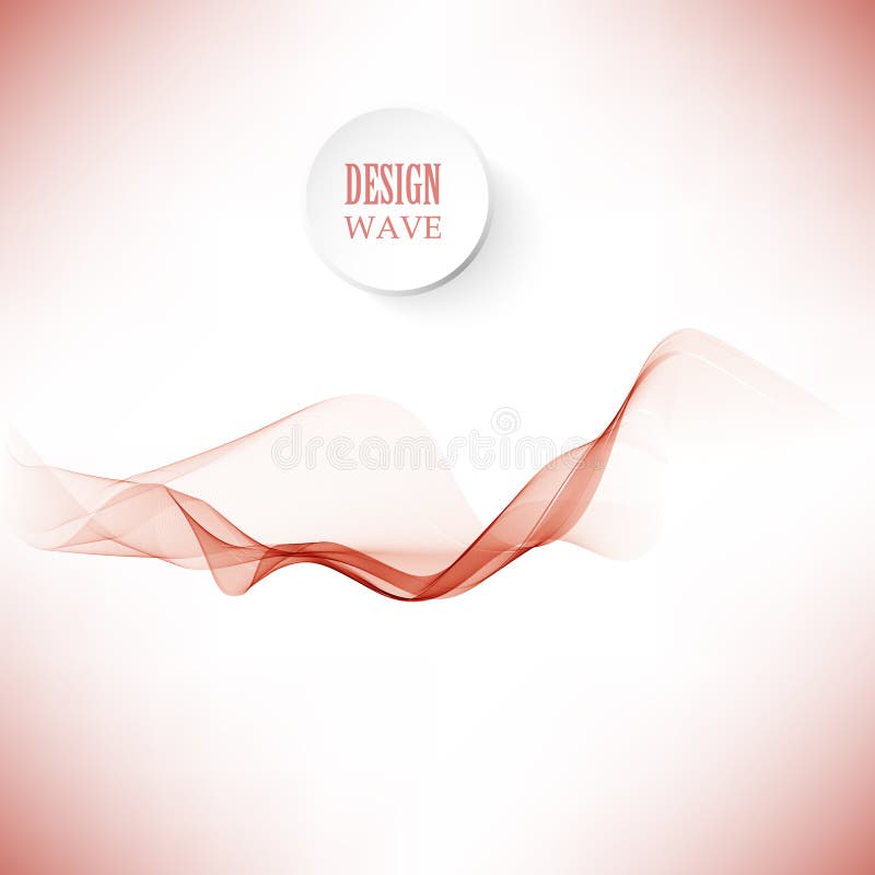 Vector Abstract Red Background Wave Design Element. Brochure Design ...