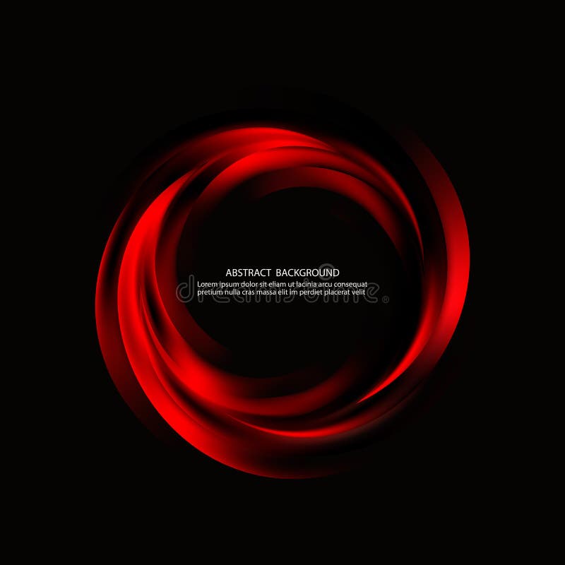 Vector Abstract Red Circle on a Dark Background Eps10 Stock Vector ...