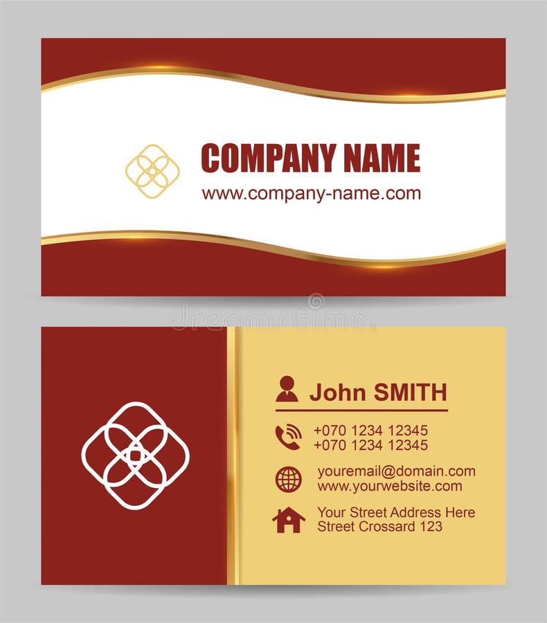 Visit Card Template Gold Stock Illustrations – 1,504 Visit Card ...