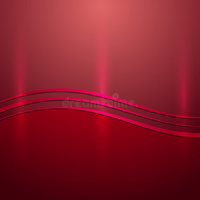 Vector Abstract Red Metallic Background with Wave Stock Vector ...