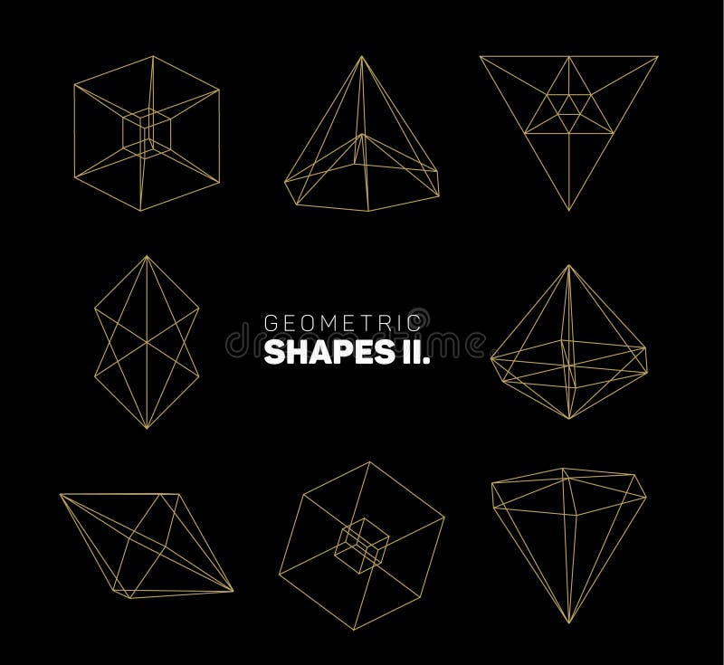 Vector Abstract Regular Geometric Shapes Stock Illustration ...