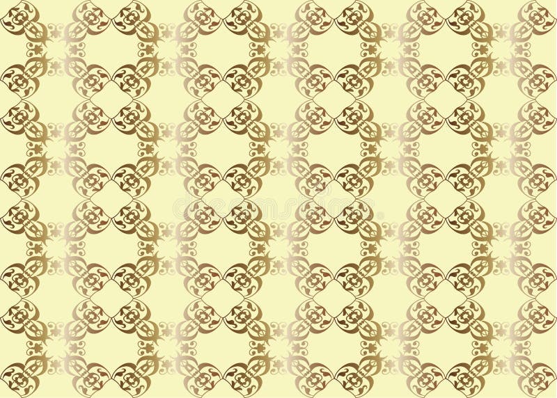 Vector Abstract, Repeating Pattern on Light Yellow Background Stock ...