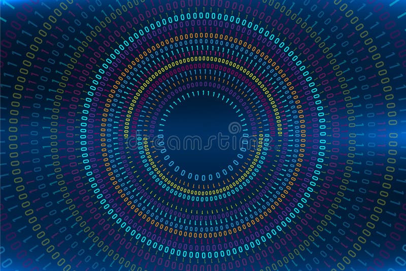 Vector Abstract Round Big Data Visualization. Stock Illustration ...