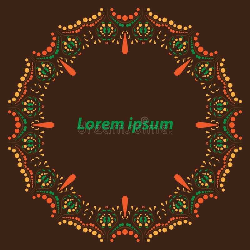 Vector Abstract Round Ornamental Frame. Stock Vector - Illustration of ...