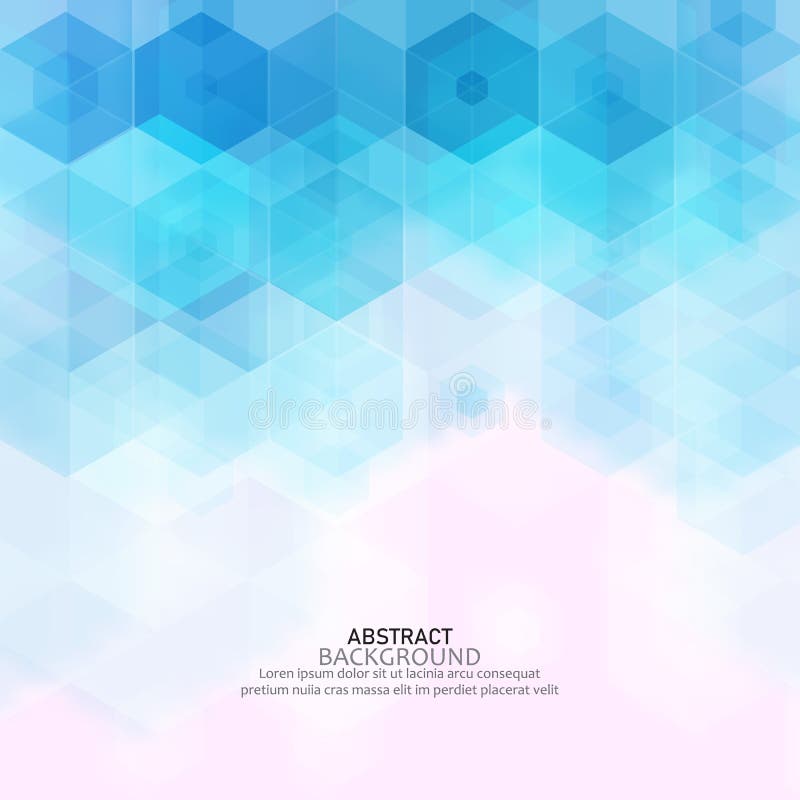 Vector Abstract Science Background. Hexagon Blue Geometric Design. EPS ...